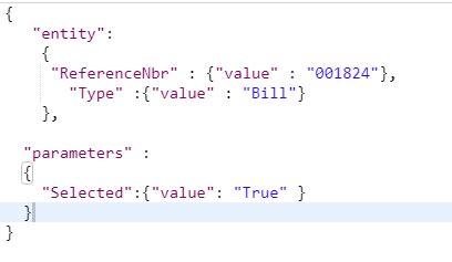 Passing Parameters For A Action In Acumatica Rest API WebService EndPoint Stack Overflow