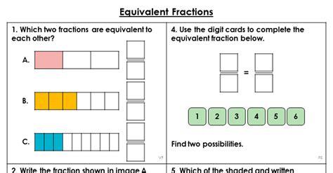 Equivalent Fractions Year 5 Problem Solving