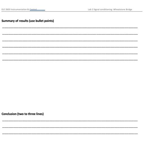 Solved Lab 2 Signal Conditioning Wheatstone Bridge