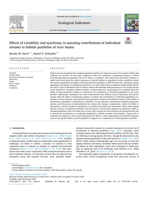 Pdf Effects Of Variability And Synchrony In Assessing Contributions Of Individual Streams To