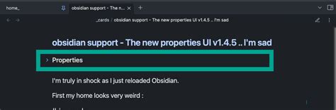 The New Properties UI V1 4 5 I M Sad Help Obsidian Forum