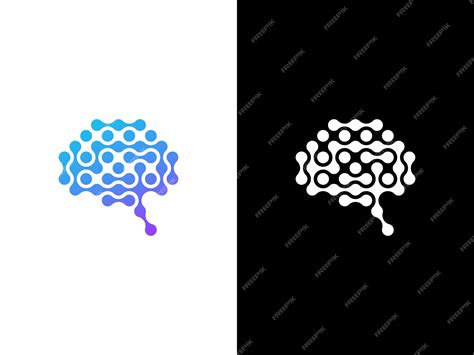 Premium Vector Human Brain Neural Network Logo Artificial Intelligence Symbol Icon