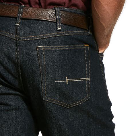 Ariat Mens Rebar M4 Lowrise Durastretch Basic Flannel Lined Bootcut Jean