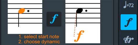 how to input dynamics in dorico write mode of note