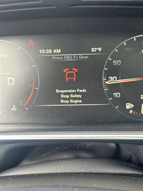 Suspension Fault Stop Safely Stop Engine Range Rovers Forum