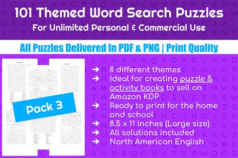 Themed Word Search Puzzles Pack Graphic By Take It And Teach Creative Fabrica