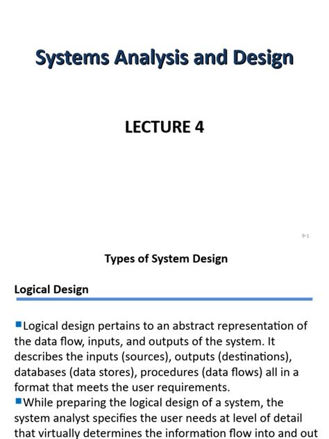 system analysis and design lecture 4 pdf conceptual model system