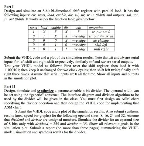 Solved Part I Design And Simulate An 8 Bit Bi Directional