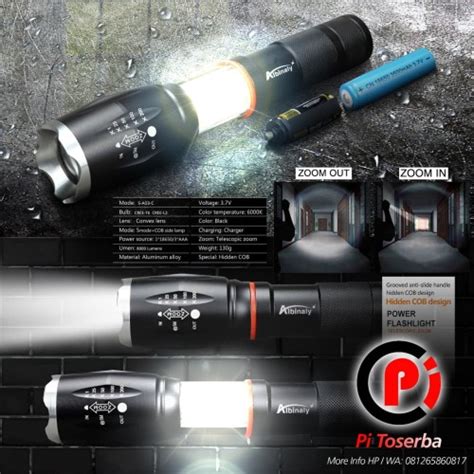 Jual TaffLED Waterproof Senter LED Torch Cree XM L T6 8000 Lumens E17 COB Kota Medan Pi