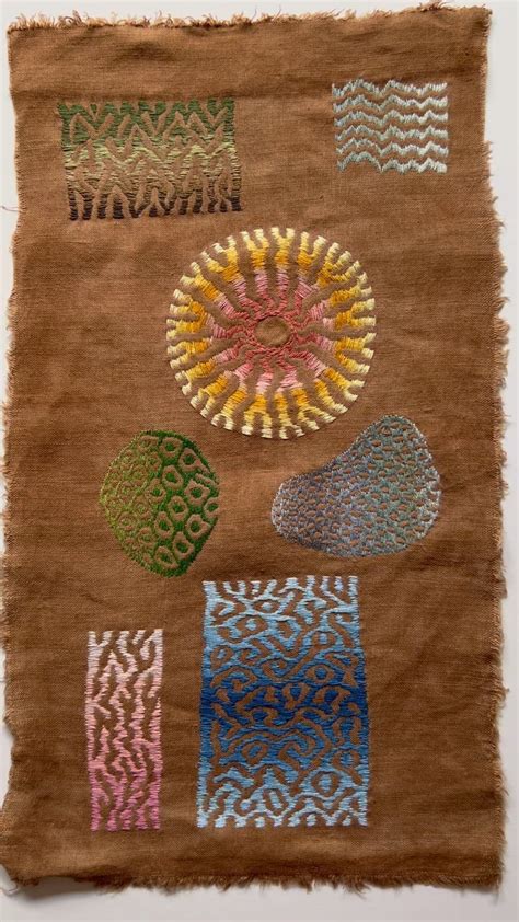 Stacked Running Stitch Sample