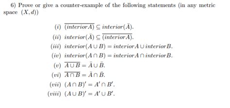 Solved Prove Or Give A Counter Example Of The Following Chegg