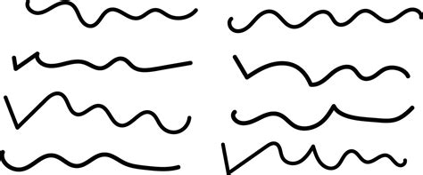 A Set Of Waveforms In Different Shapes Vector Art At Vecteezy