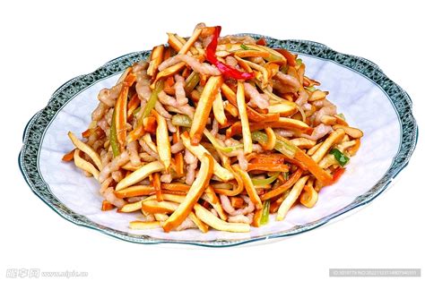 香干炒肉丝摄影图 传统美食 餐饮美食 摄影图库 昵图网