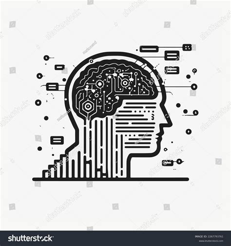 Aiartificial Intelligence Neural Network Diagram Cybernetics Stock Vector Royalty Free