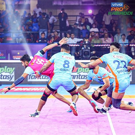 Pkl 2022 Live Jaipur Pink Panthers Lead Against Bengal Warriors In