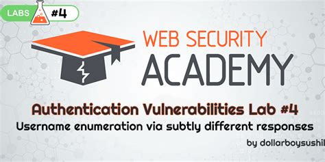 Authentication Vulnerabilities Lab 4 Username Enumeration Via Subtly