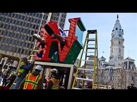 Love Sculpture Returns To Love Park In Philadelphia Youtube