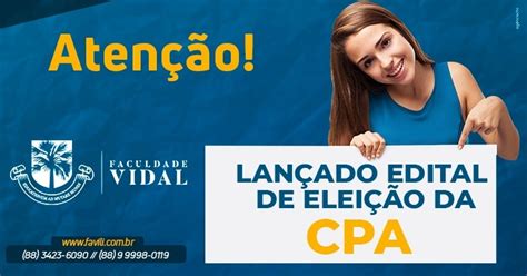FAVILI Edital do Processo Eletivo da COMISSÃO PRÓPRIA DE AVALIAÇÃO CPA
