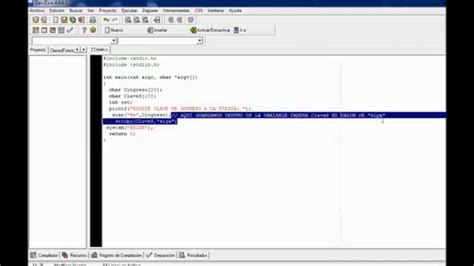Variable Char En Dev C