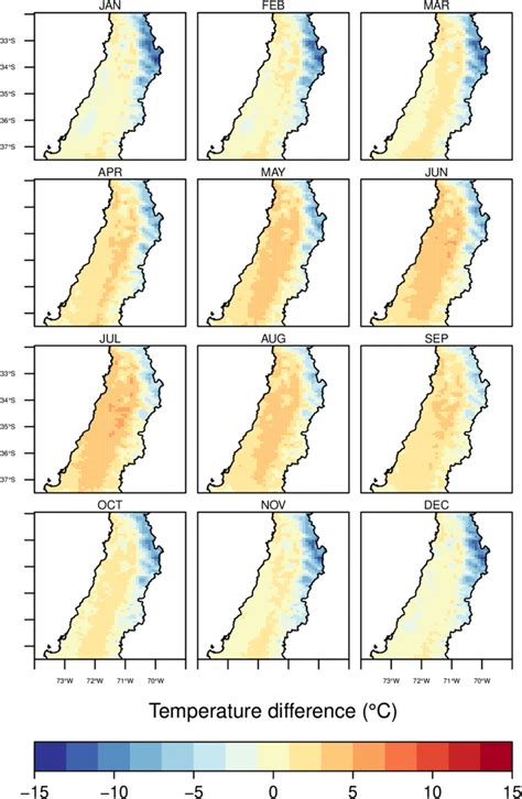 Monthly Maps Depicting The Spatial Distribution Of The Temperature