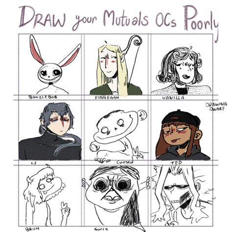 Draw Your Mutuals Ocs Poorly By Nynkepewdie On Deviantart