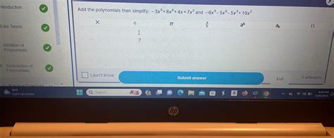 Solved Add The Polynomials Then Simplify 3x5 8x6 4x 7x2