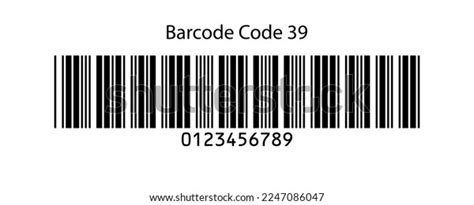 Code 39 Barcode Isolated On White Stock Vector Royalty Free 2247086047 Shutterstock