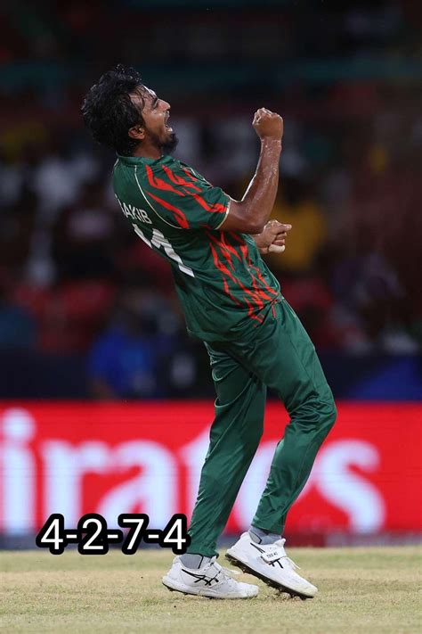 Tanzim Sakib Potm With Figures Of 4 2 7 4 Rcricket