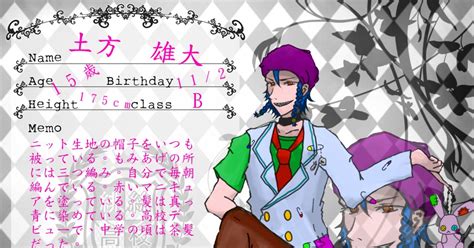 あかこう】 【あかこう】土方 雄大【生徒】 ゆうかりぃ企画参加垢のマンガ 【緋高】仮キャラシ 【緋高】生徒【仮】 【緋高】1 B
