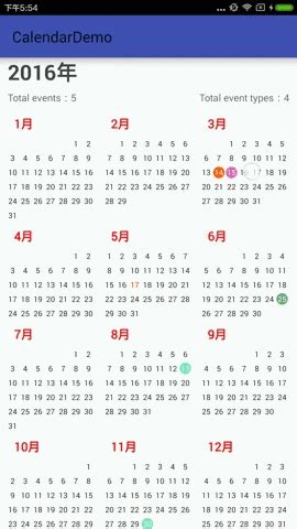 Github Missmess Calendarview For Android A Calendar Widget Include