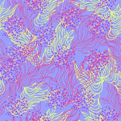 Premium Vector Cute Floral Abstract Seamless Pattern