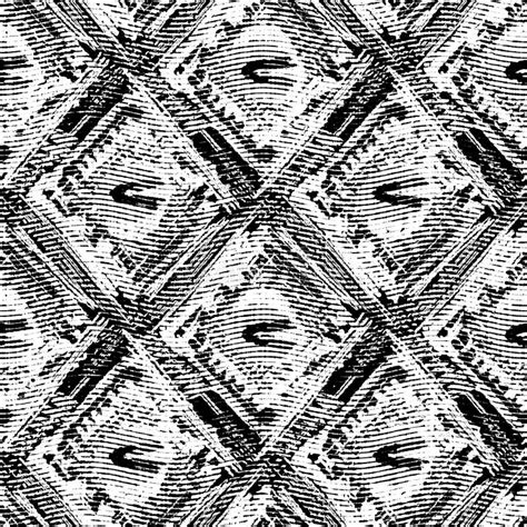 Seamless Geometric Black White Woven Herringbone Style Texture Two Tone 50s Monochrome Pattern