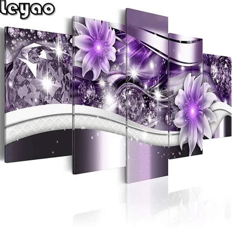 Pintura De Diamante De Panel M Ltiple Punto De Cruz D Bordado De Diamantes Completo Flor