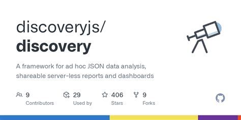 Github Discoveryjsdiscovery A Framework For Ad Hoc Json Data Analysis Shareable Server Less