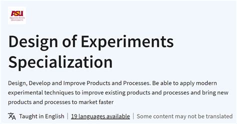 design of experiments specialization ~ computer languages clcoding