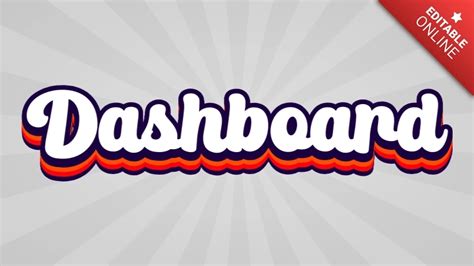 Dashboard | Retro Font Style | Text Effect Generator