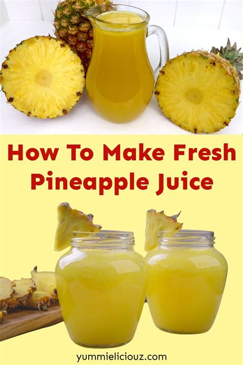Pineapple Juice With Juicer Recipe Pineapple Juice Easy Juice