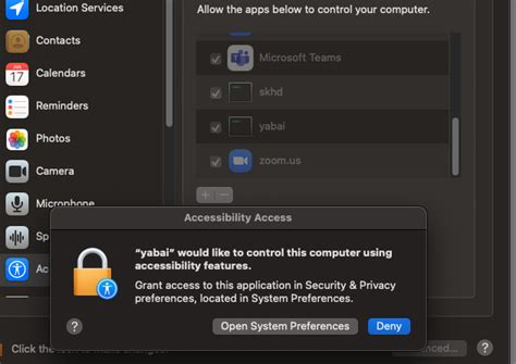Keeps Showing Accessibility Access Popup On Macos Monterey 124 Apple Silicon M1 · Issue 1332