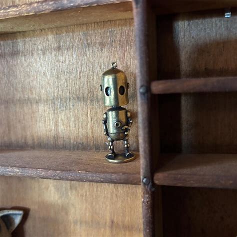 Bitsy The Brass Robot Figurine Etsy