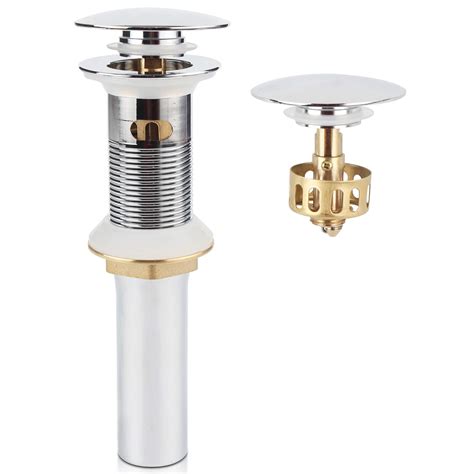 Pop Up Sink Drain With Overflow Bathroom Faucet Vessel Vanity Sink