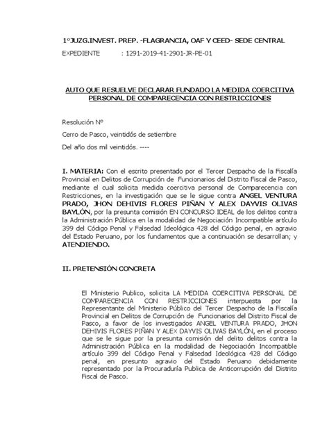 Comparecencia Con Restricciones Pdf Ciencias Sociales Derecho