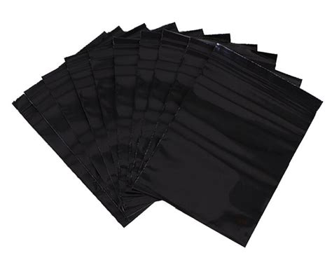 Dark Black Pe Plastic Zip Lock Bag Resealable Ligh Grandado