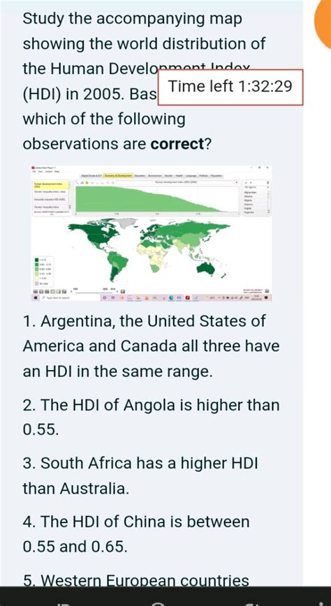 Study The Accompanying Map Showing The World Studyx