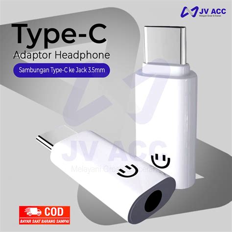 Jual Nanvan Nvn Cn Jack Sambungan Audio Headset Earphone Henset Type C Shopee Indonesia