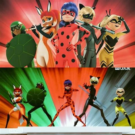 Miraculous Ladybug La 🐞 On Instagram ¡heroes De París 🐞🐱🐺🐝🐢 ⭐