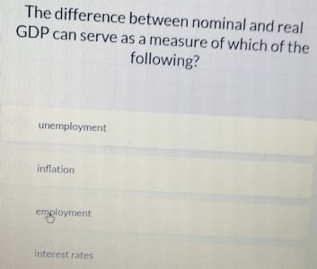 Solved The Difference Between Nominal And Real GDP Can Serve As A