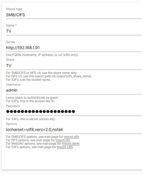 Problem Trying To Mount External Smb Drive General Openmediavault