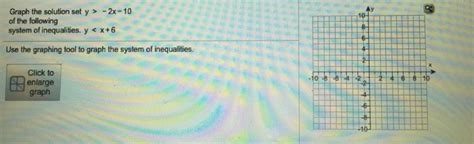 Solved Graph The Solution Set Y X Of The Following Chegg