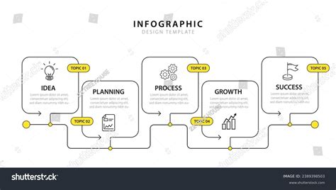 Timeline Creator Infographic Template 5 Step Stock Vector Royalty Free