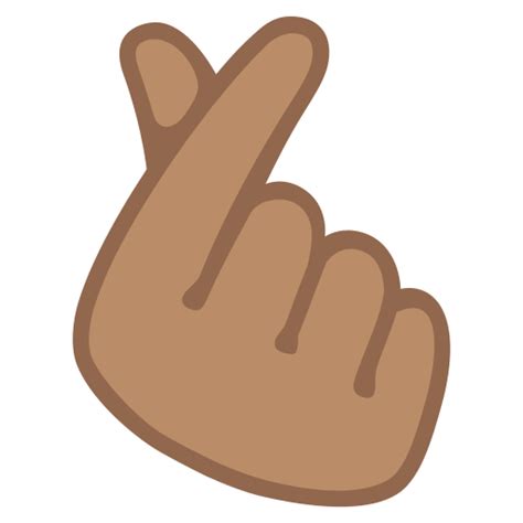 🫰🏽 Main Avec Index Et Pouce Croisés Peau Légèrement Mate Emoji